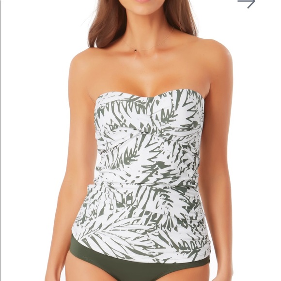 Anne Cole | Swim | Anne Cole Twist Front Bandeaukini Swim Top Tankini ...